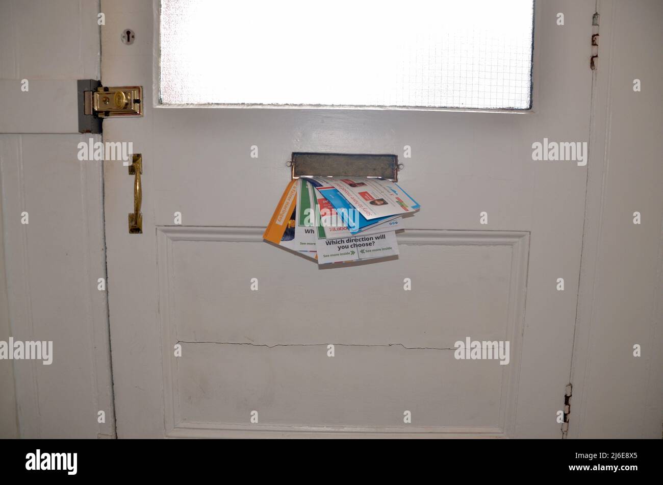 leaflets from political parties put through front door during local ...