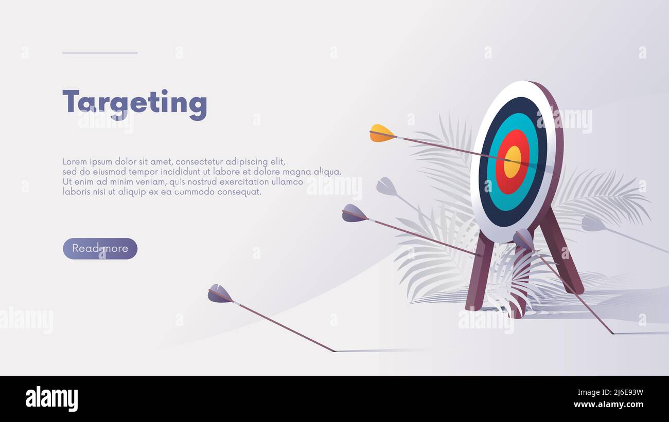 Business concept of strategy and correct targeting, successful way up ...