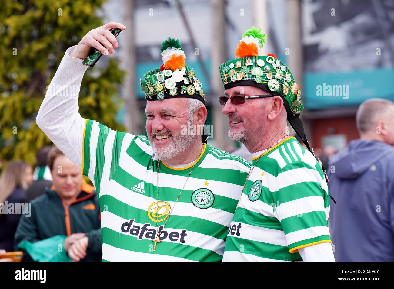 Celtic Fans Ahead Of The Cinch Premiership Match At Celtic Park Glasgow Picture Date Sunday