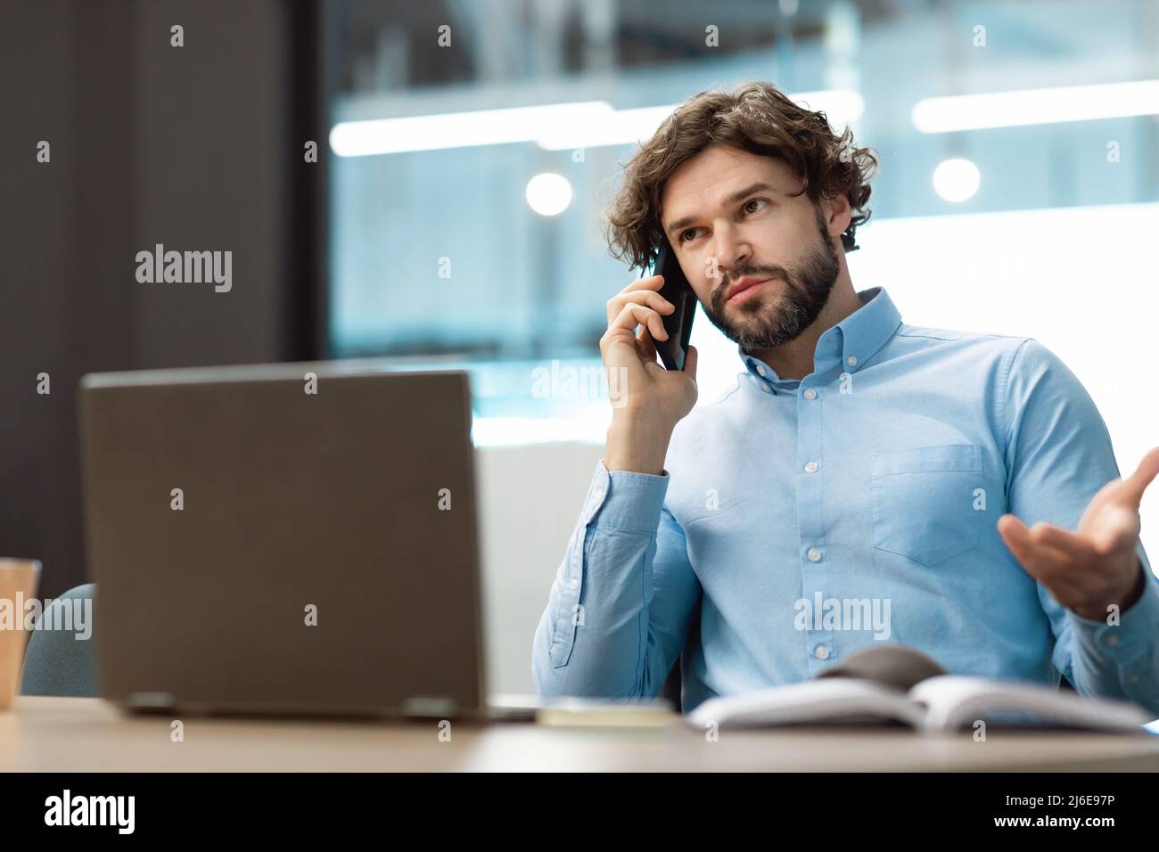 Man talking professional contractor hi-res stock photography and images ...