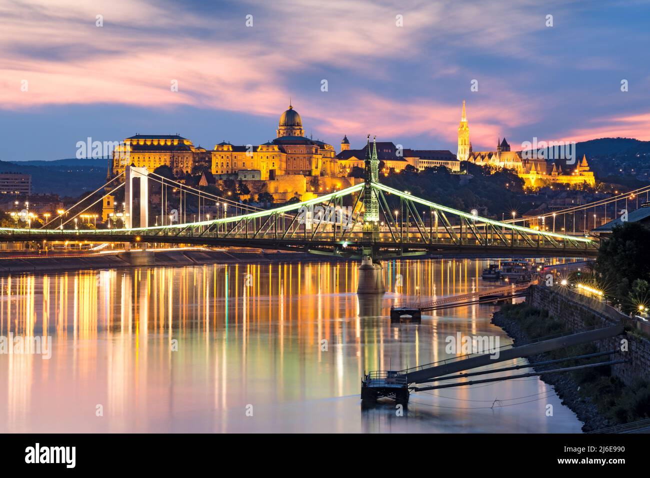 Budapest night view Stock Photo - Alamy
