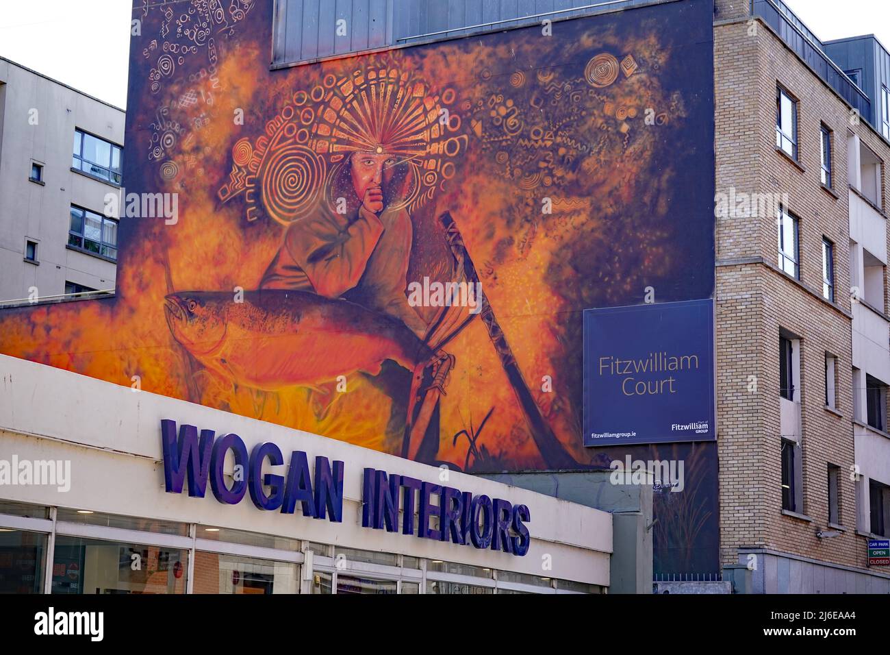 A mural of Salmon of Knowledge and the story of Fionn MacCumhaill by ...