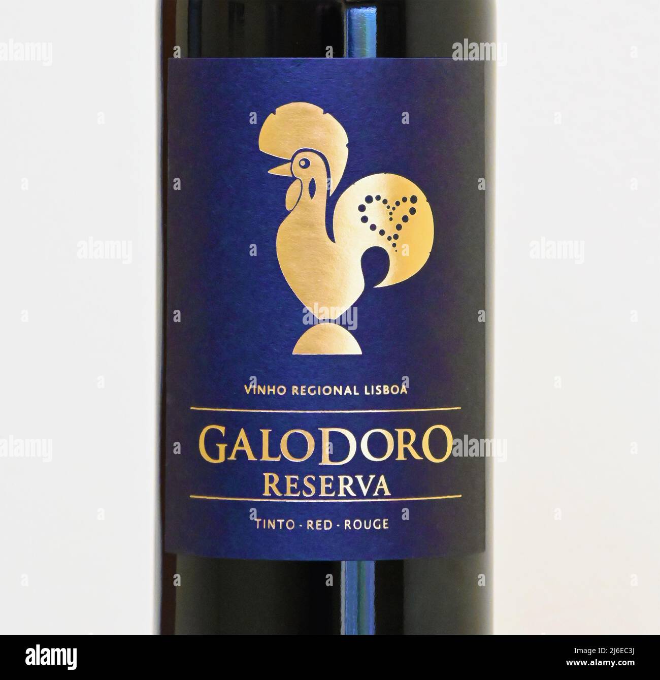 Wine label. Galodoro Reserva. Vinho Regional Lisboa. Portugal. Tinto ...