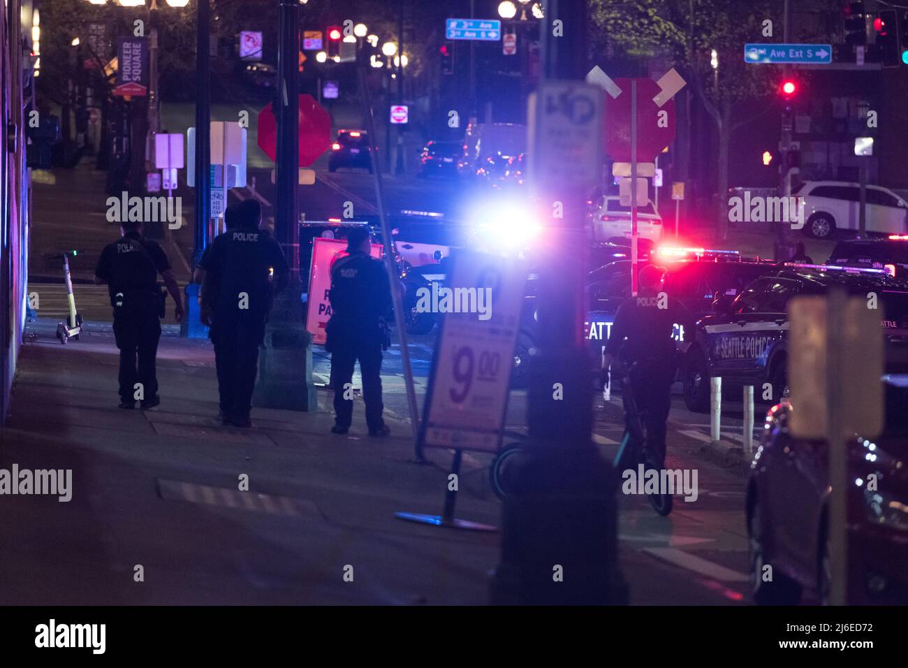 Seattle, USA. 1st May, 2022. Just after 2:15am several shots were fired ...