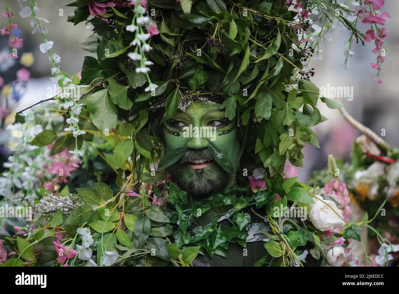 Beltane celebrations on May Day in Glastonbury as part of a pagan ...