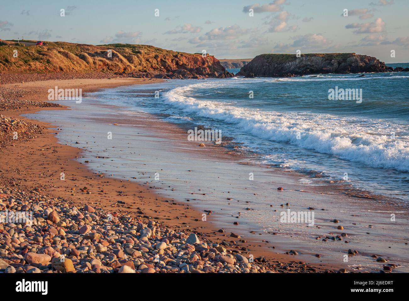 Freshwater West White Water Wave Stock Photo - Alamy