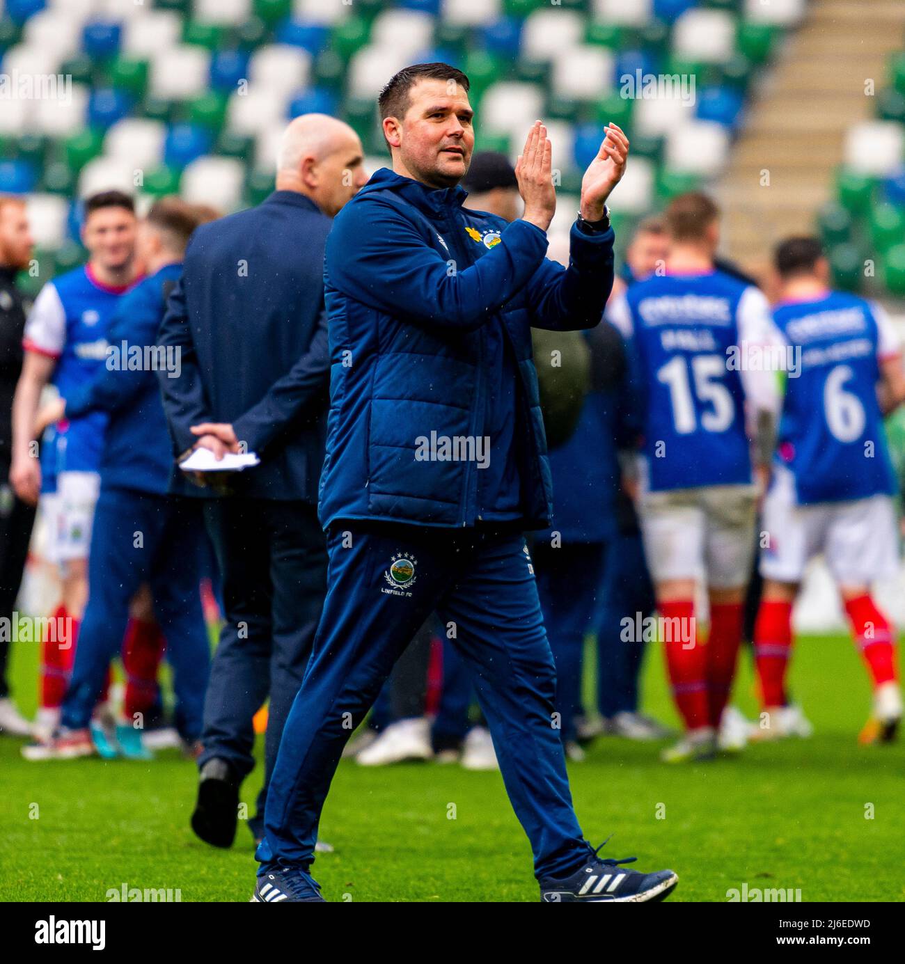 David healy manager linfield hi-res stock photography and images - Alamy