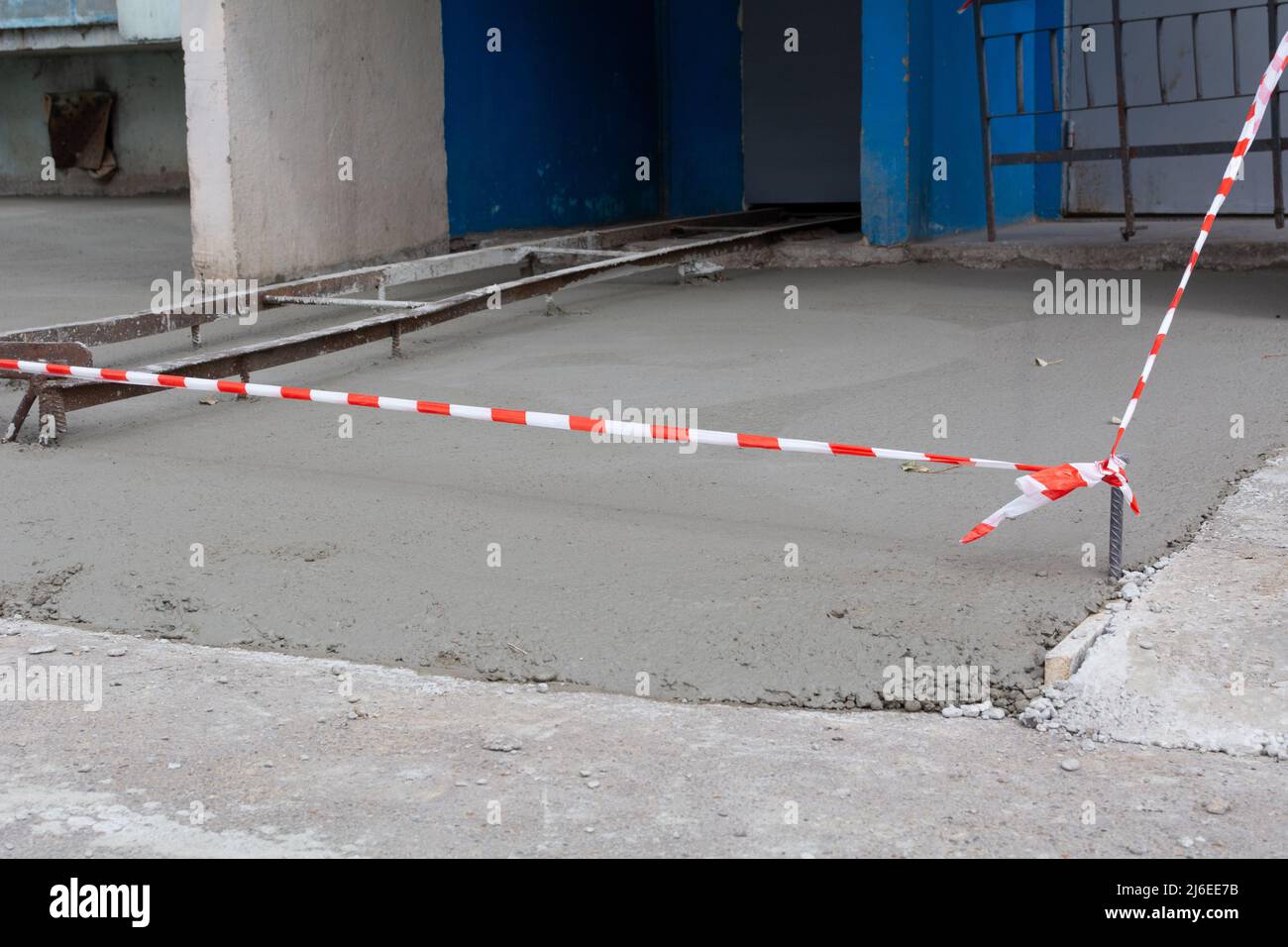 Blind area around the house. Construction of formwork for the blind ...