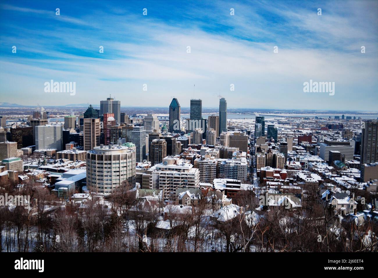 Panorama of Montreal city from Mount Royal Park Stock Photo - Alamy
