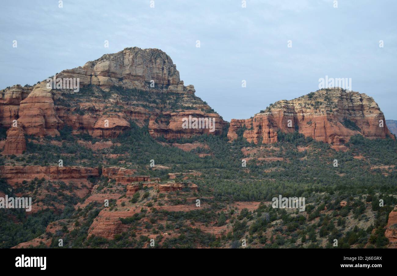 Beautiful red rock cliffs and rock formations in Sedona Arizona Stock ...