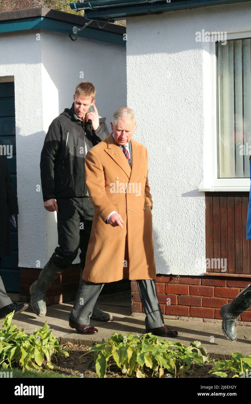 The Prince of Wales HRH Prince Chares visits North Wales Stock Photo ...