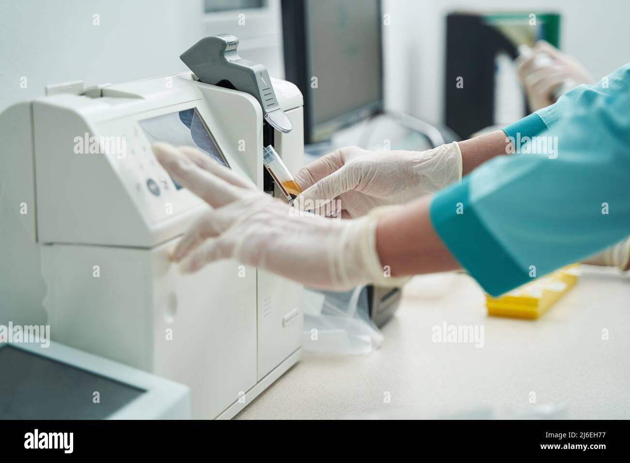 Woman colleague doing medical research hi-res stock photography and ...