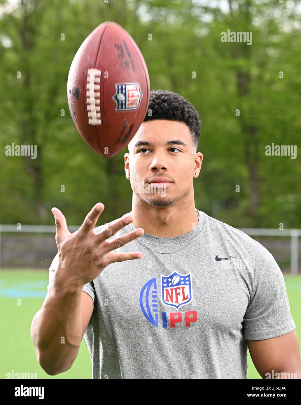 30 April 2022, Baden-Wuerttemberg, Reutlingen: German football player ...