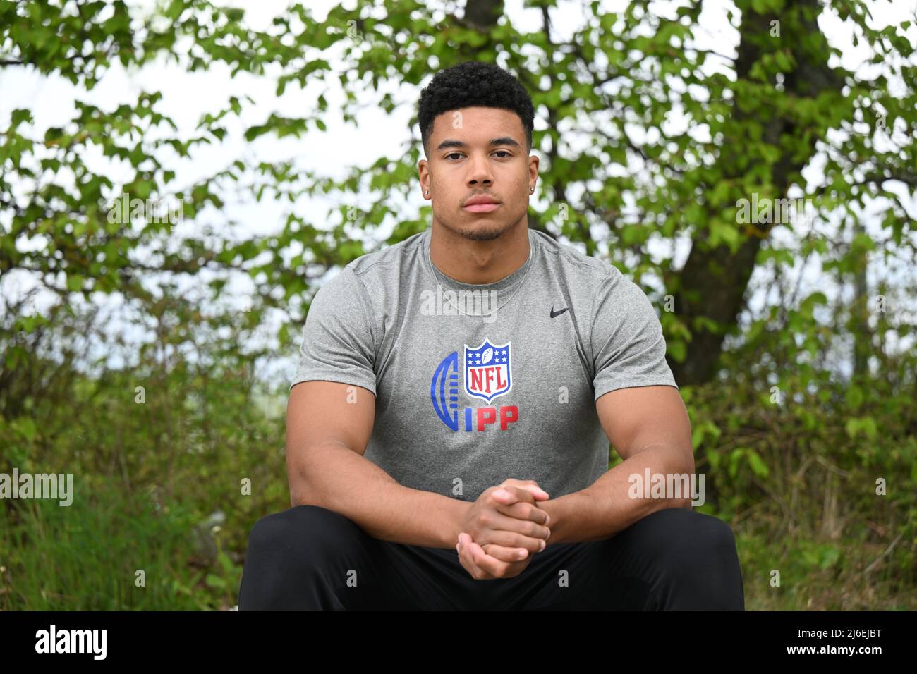 30 April 2022, Baden-Wuerttemberg, Reutlingen: German football player ...