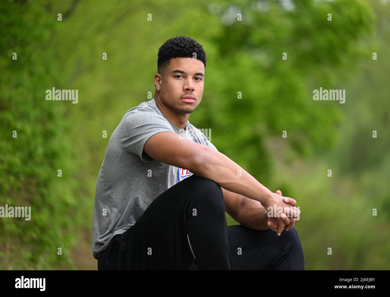 30 April 2022, Baden-Wuerttemberg, Reutlingen: German football player ...