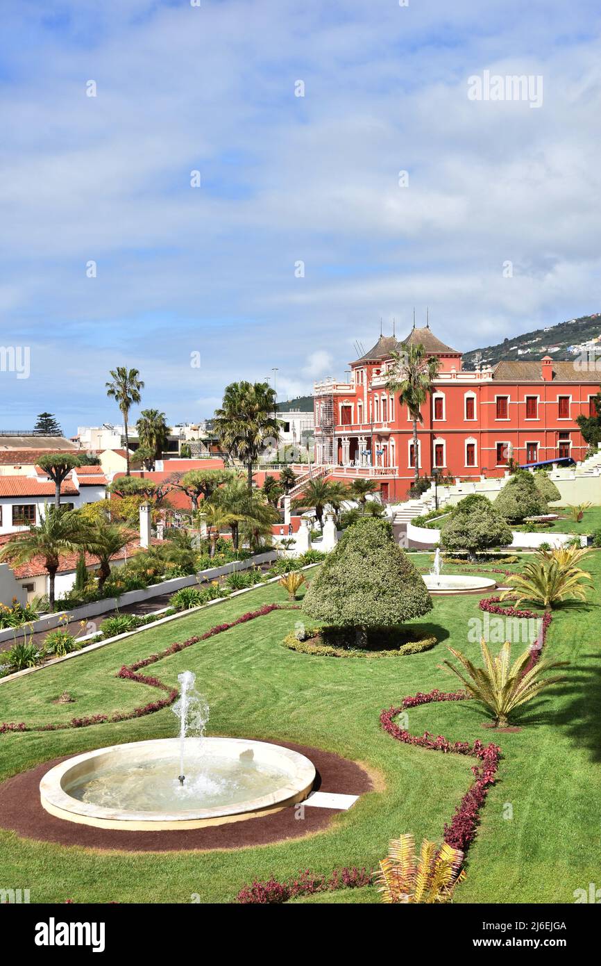 City view of the old town La Orotava, Tenerife island, Spain Stock ...