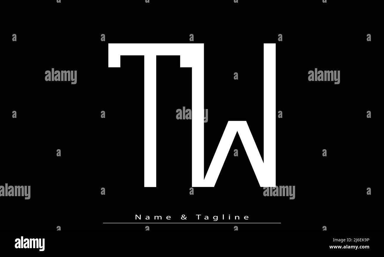 Alphabet letters Initials Monogram logo TW , WT Stock Vector Image ...