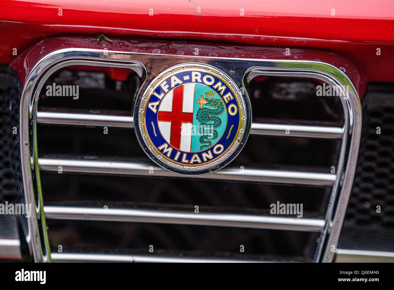 1 May 2022. Close up of Alfa Romeo front grill Stock Photo - Alamy