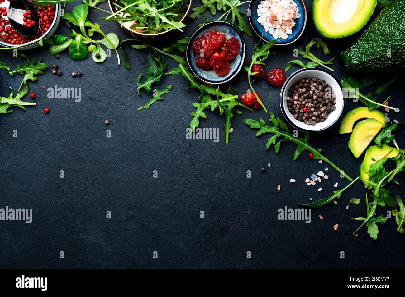 Healthy eating food layout and diet nutrition concept. Pineapple ...