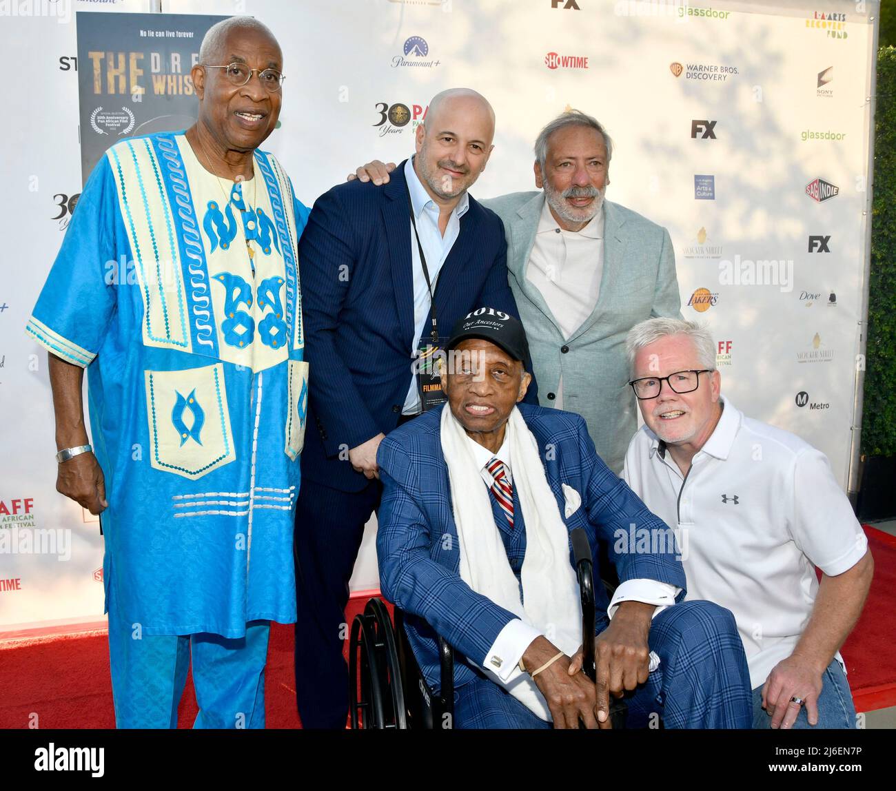LOS ANGELES, CA - APRIL 30: Ayuko Babu, Eric Drath, Dr. Dick Barnett ...