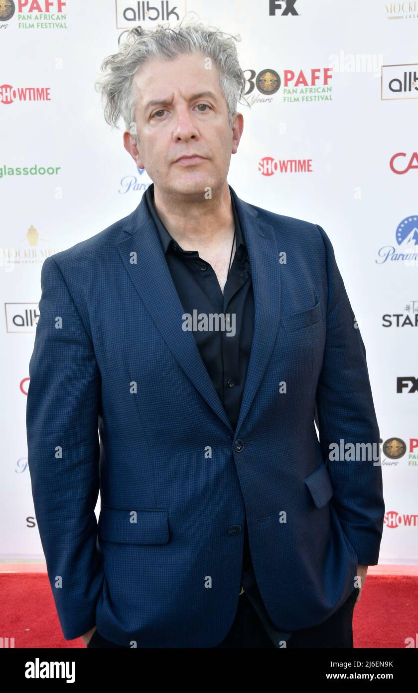 LOS ANGELES, CA - APRIL 30: George Finley, Ayuko Babu, Dr. Dick Barnett ...