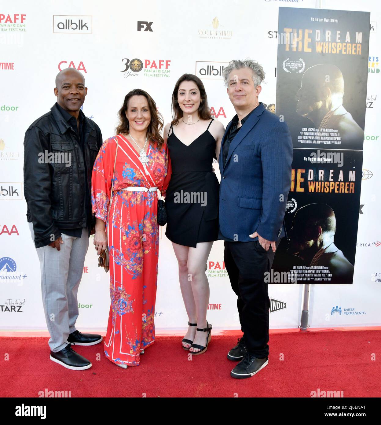 LOS ANGELES, CA - APRIL 30: George Finley, Ayuko Babu, Dr. Dick Barnett ...