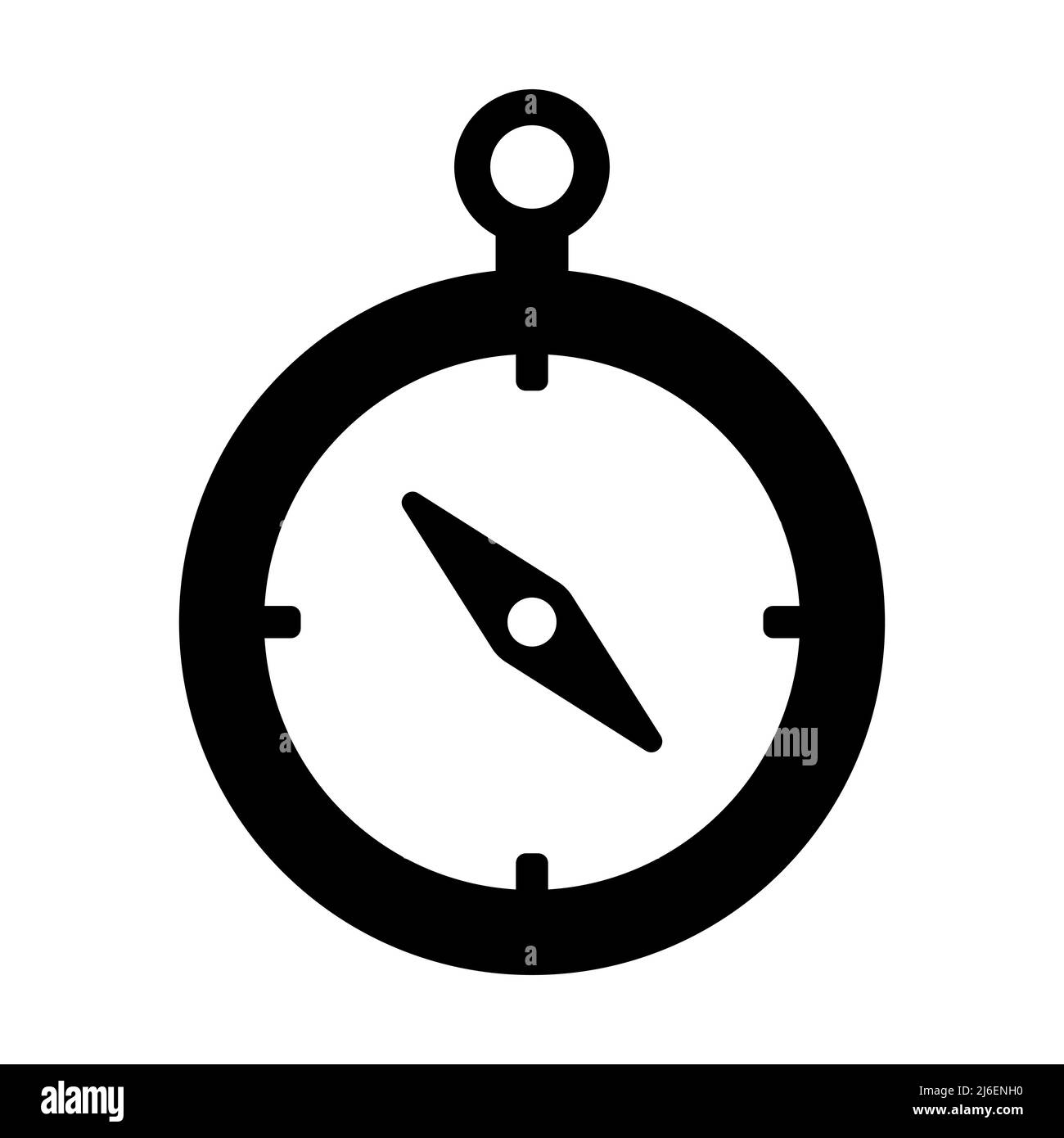 Compass black vector icon on white background Stock Vector Image & Art ...