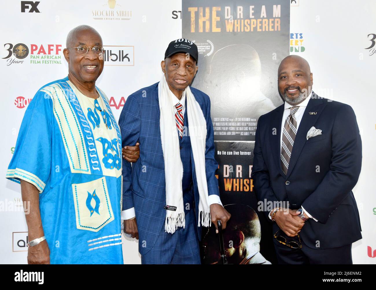 LOS ANGELES, CA - APRIL 30: Ayuko Babu, Dr. Dick Barnett, Grant L ...