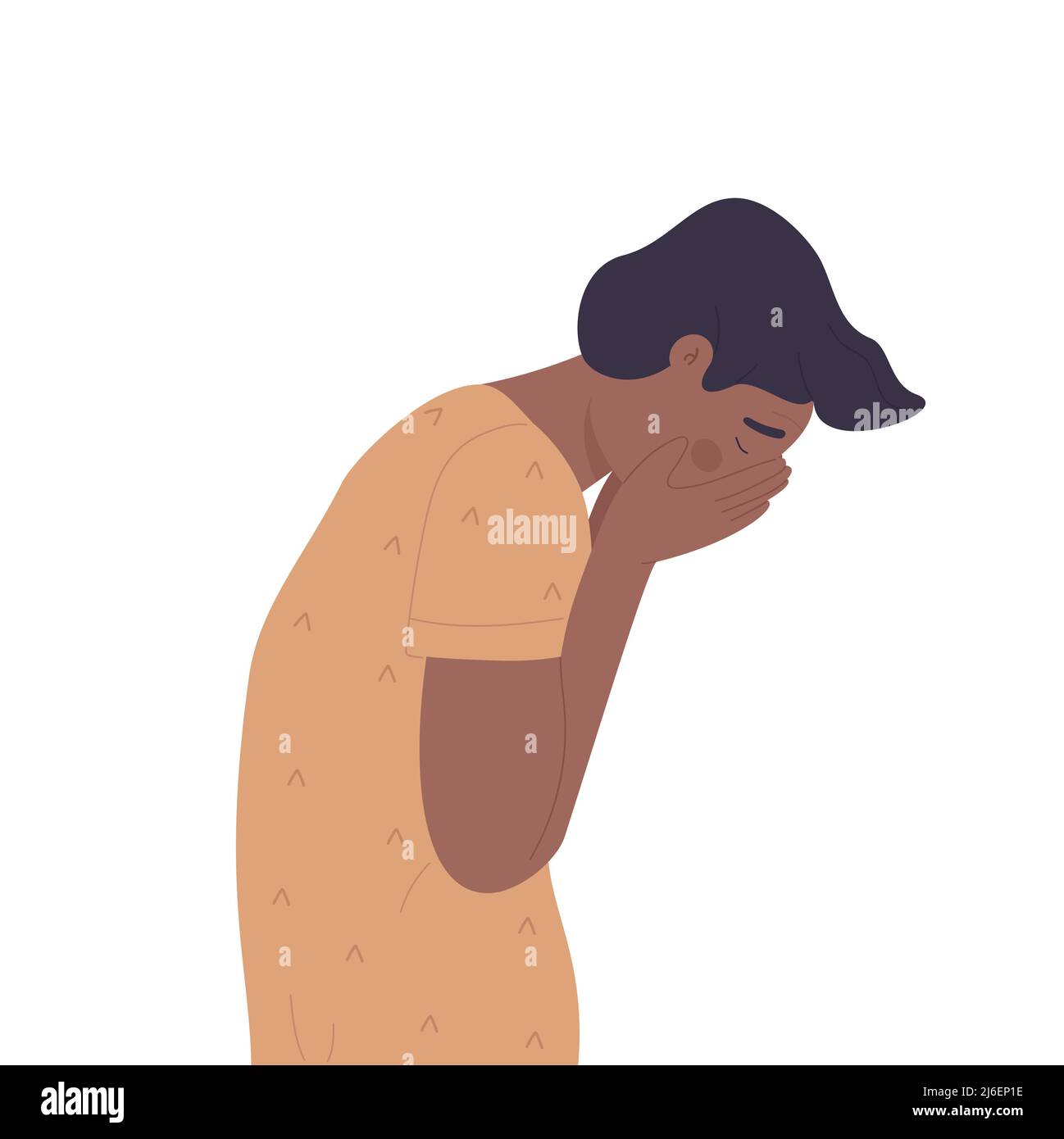 Depressive upset teenager. Anxiety problems and mental health disorder ...