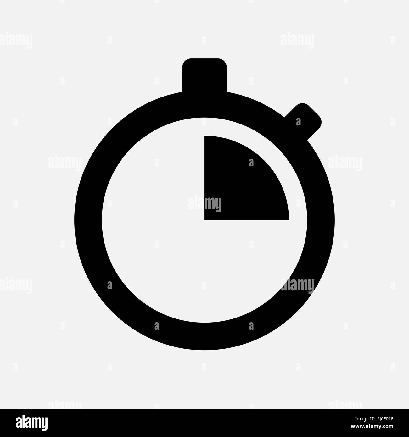 Timer black vector icon on white background Stock Vector Image & Art ...