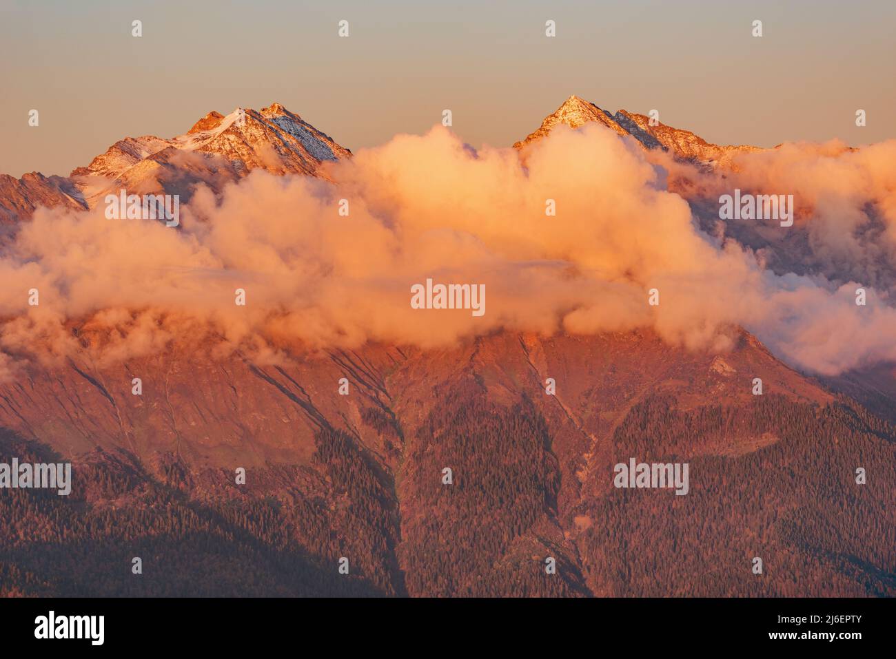 Caucasus mountains at sunset time. Sochi. Russia Stock Photo - Alamy
