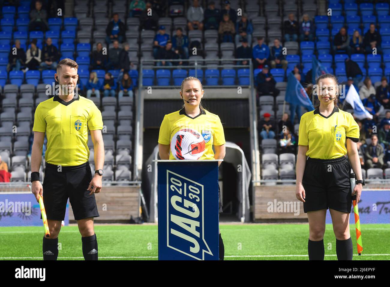 Referee Laura Rapp and assistant referees Leonora Heimdahl and Teddy ...