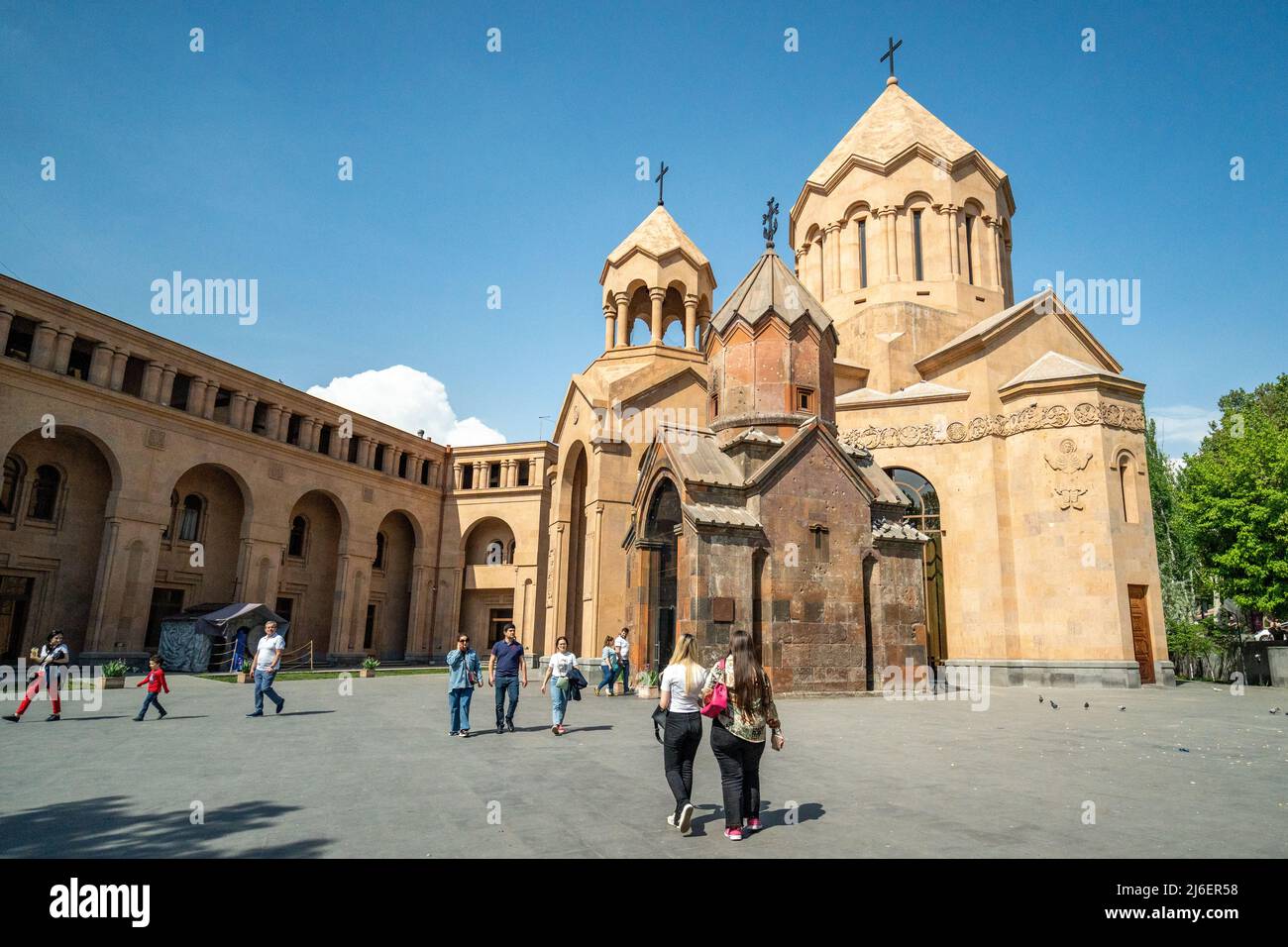 Yerevan, Armenia - April 30, 2022 - Katoghike St. Astvatstsin Church is ...