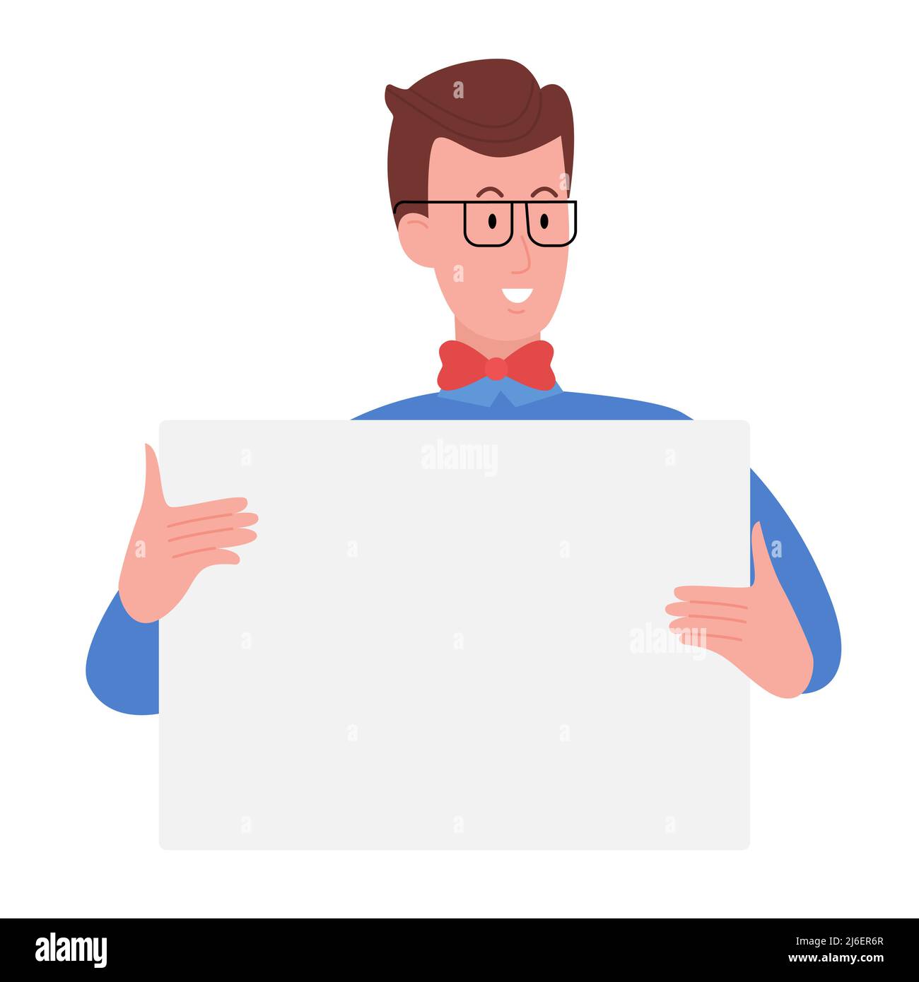 Stylish man with glasses holding gift voucher. Winner shopping loyalty ...