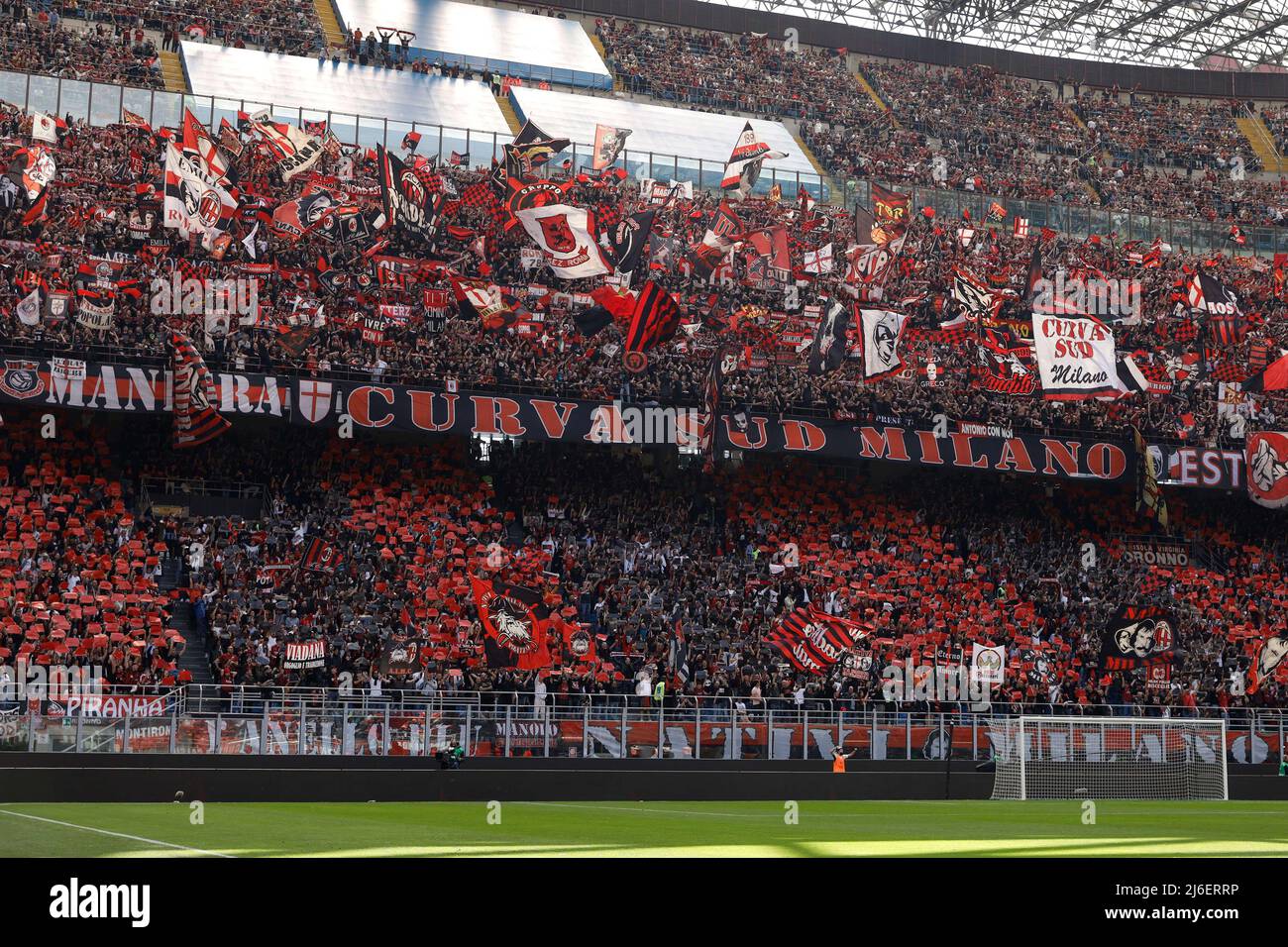 AC Milan fans during AC Milan vs ACF Fiorentina, italian soccer Serie A ...