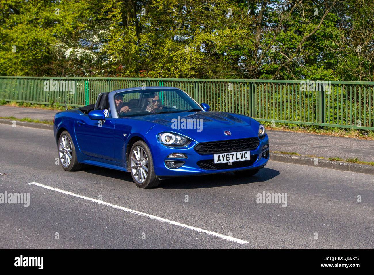 2017 blue fiat 124 spider multiair lusso hi-res stock photography and ...