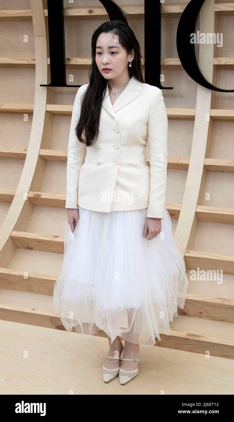 South Korean actress Kim Min-ha, attends a photo call for the Dior's ...