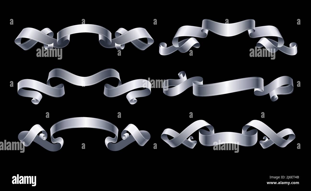 Silver metal retro tape Stock Vector Images - Alamy