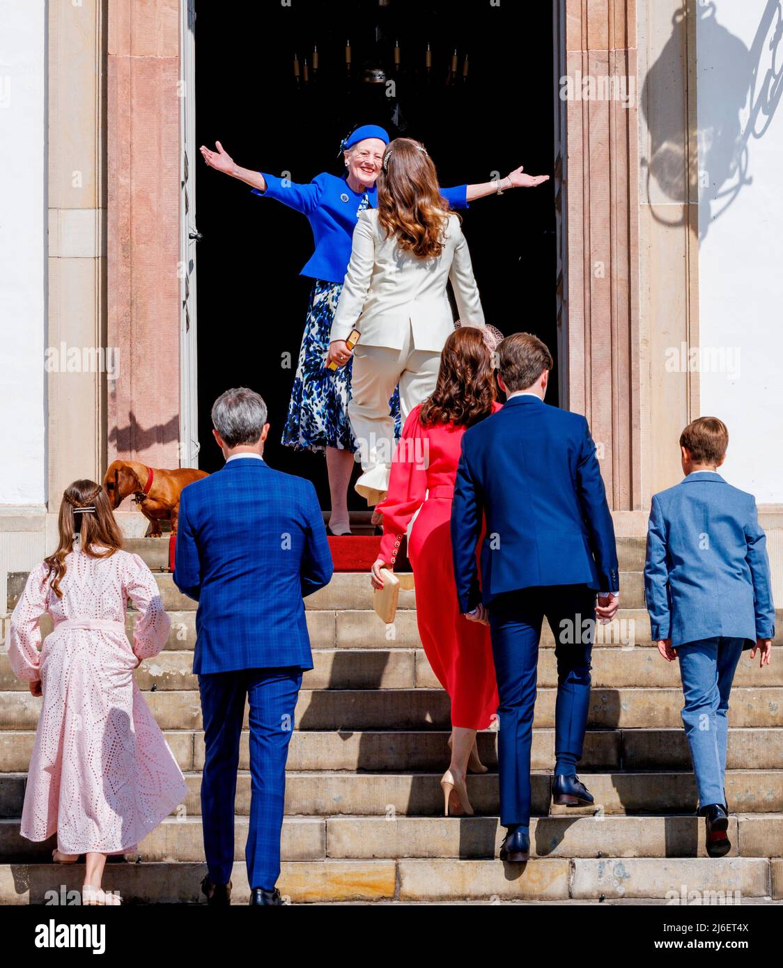 Queen Margrethe, Crown Prince Frederik, Crown Princess Mary, Prince ...
