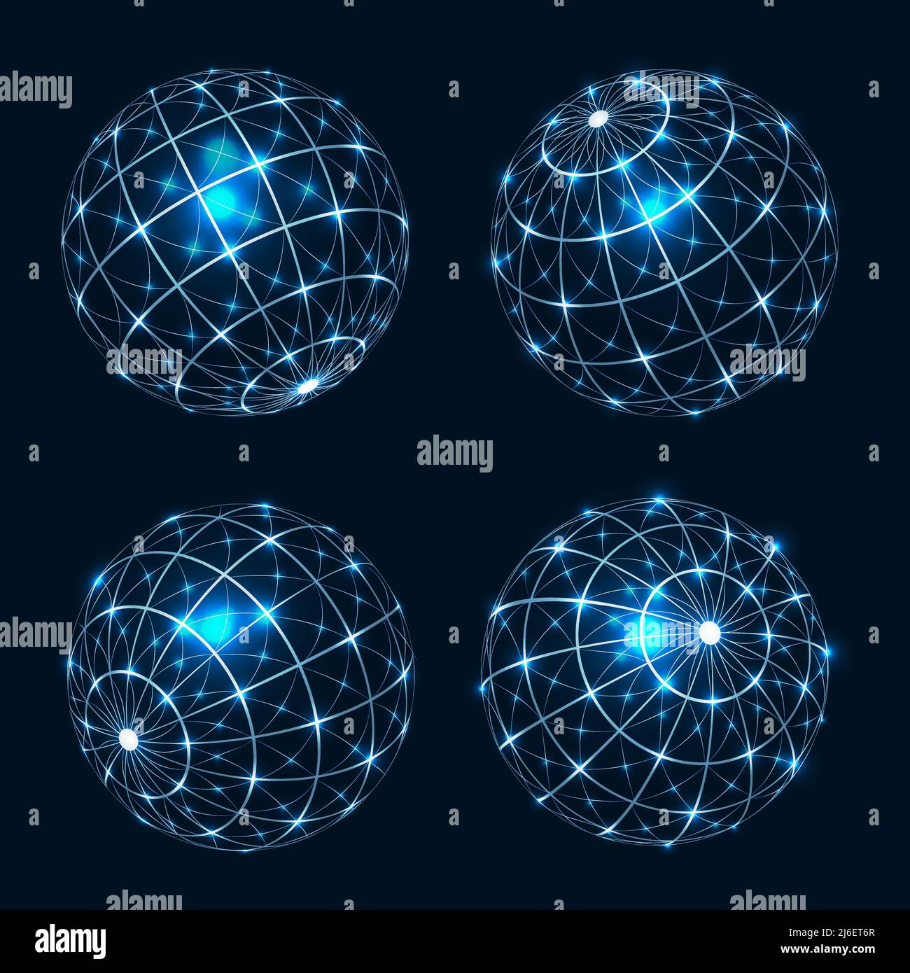 Glowing globe wireframes Stock Vector Image & Art - Alamy