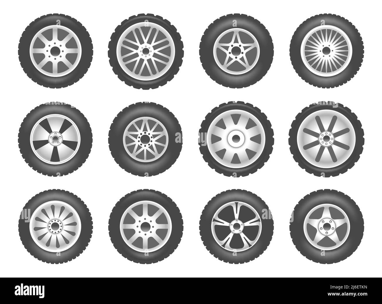 Alloys car wheels Stock Vector Image & Art - Alamy