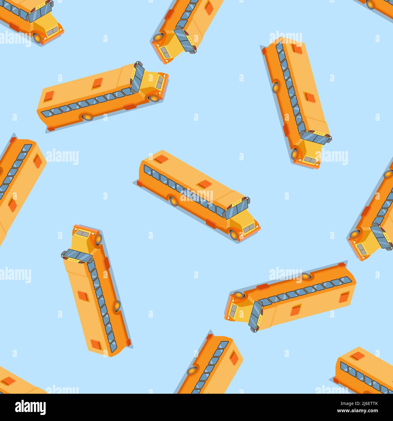 School bus seamless pattern on blue background Stock Vector Image & Art ...
