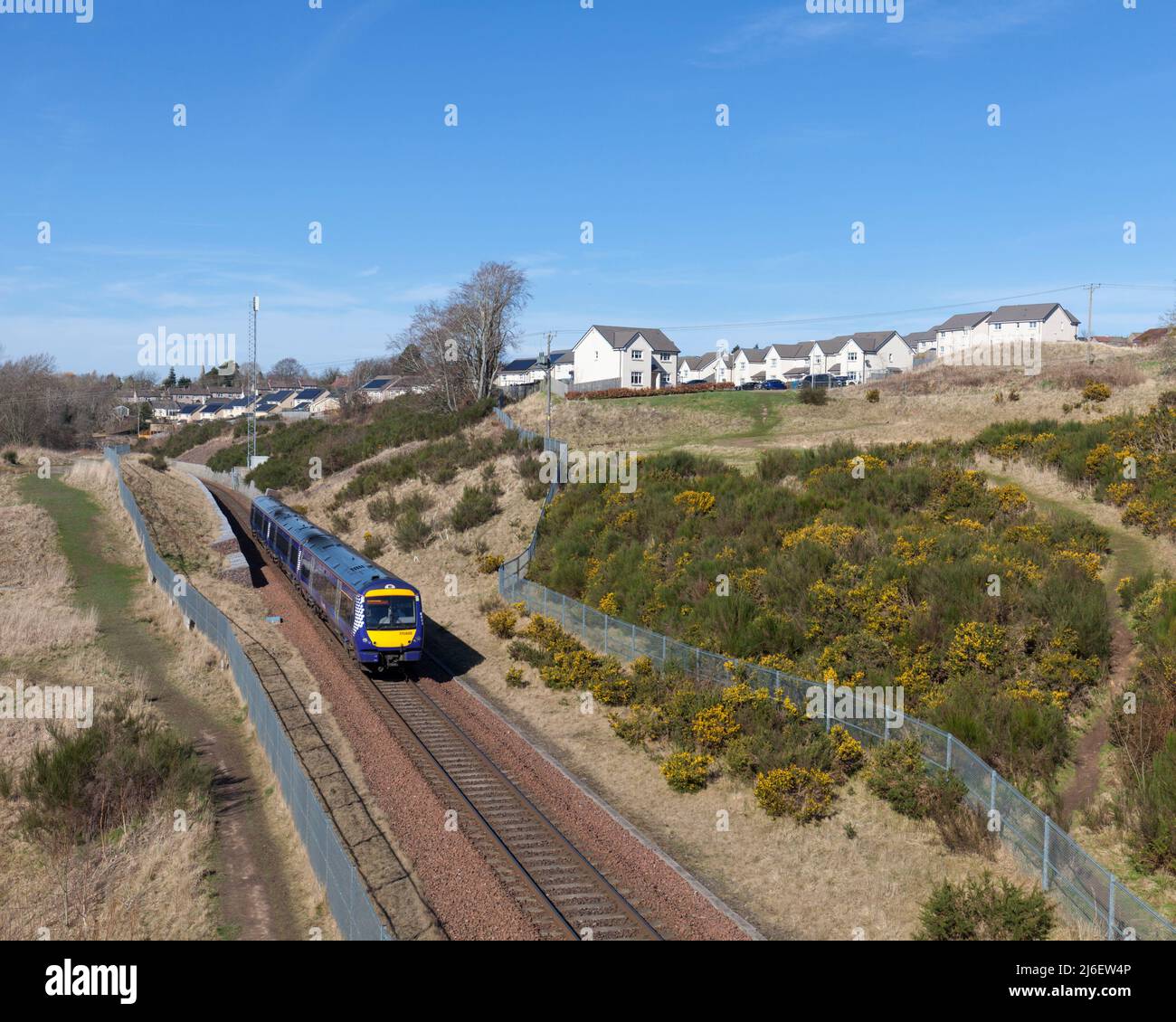 Scotrail class 170 Turbostar train 170408 passing Gorebridge on the ...