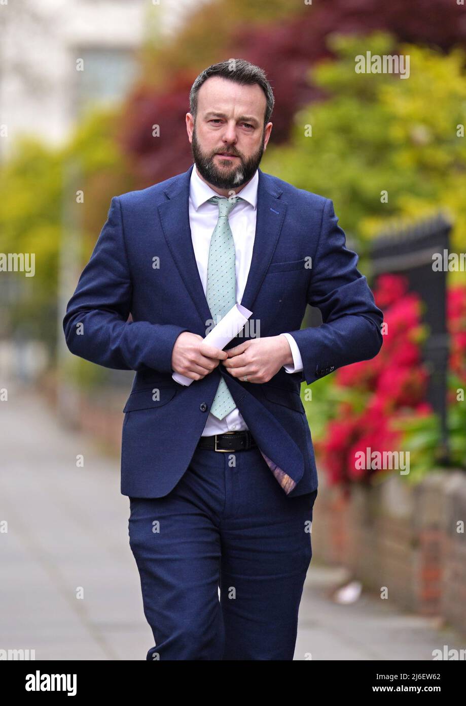 Sdlp leader colum eastwood arrives hi-res stock photography and images ...