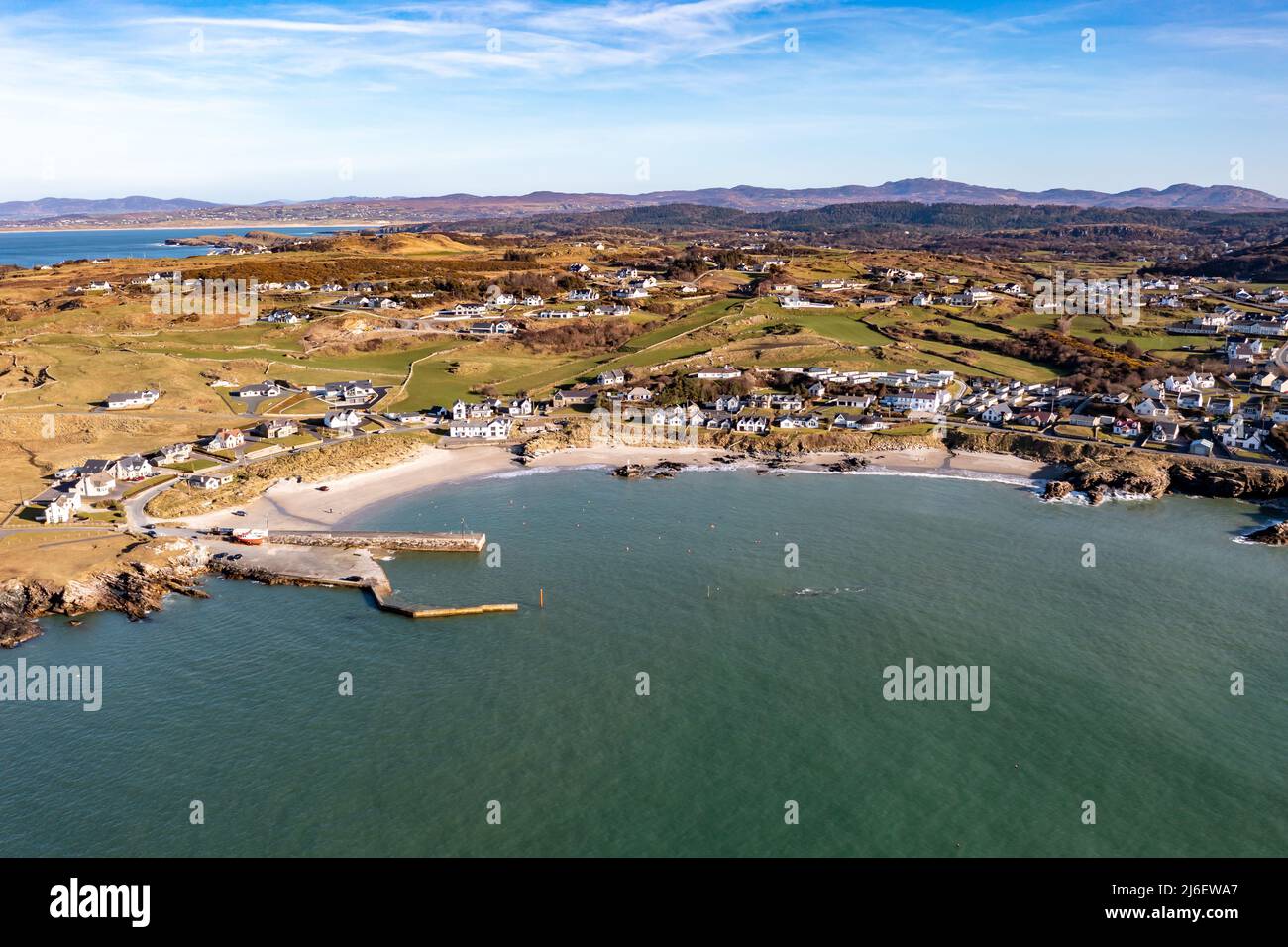 Aerial view of Portnablagh, County Donegal, Ireland Stock Photo - Alamy