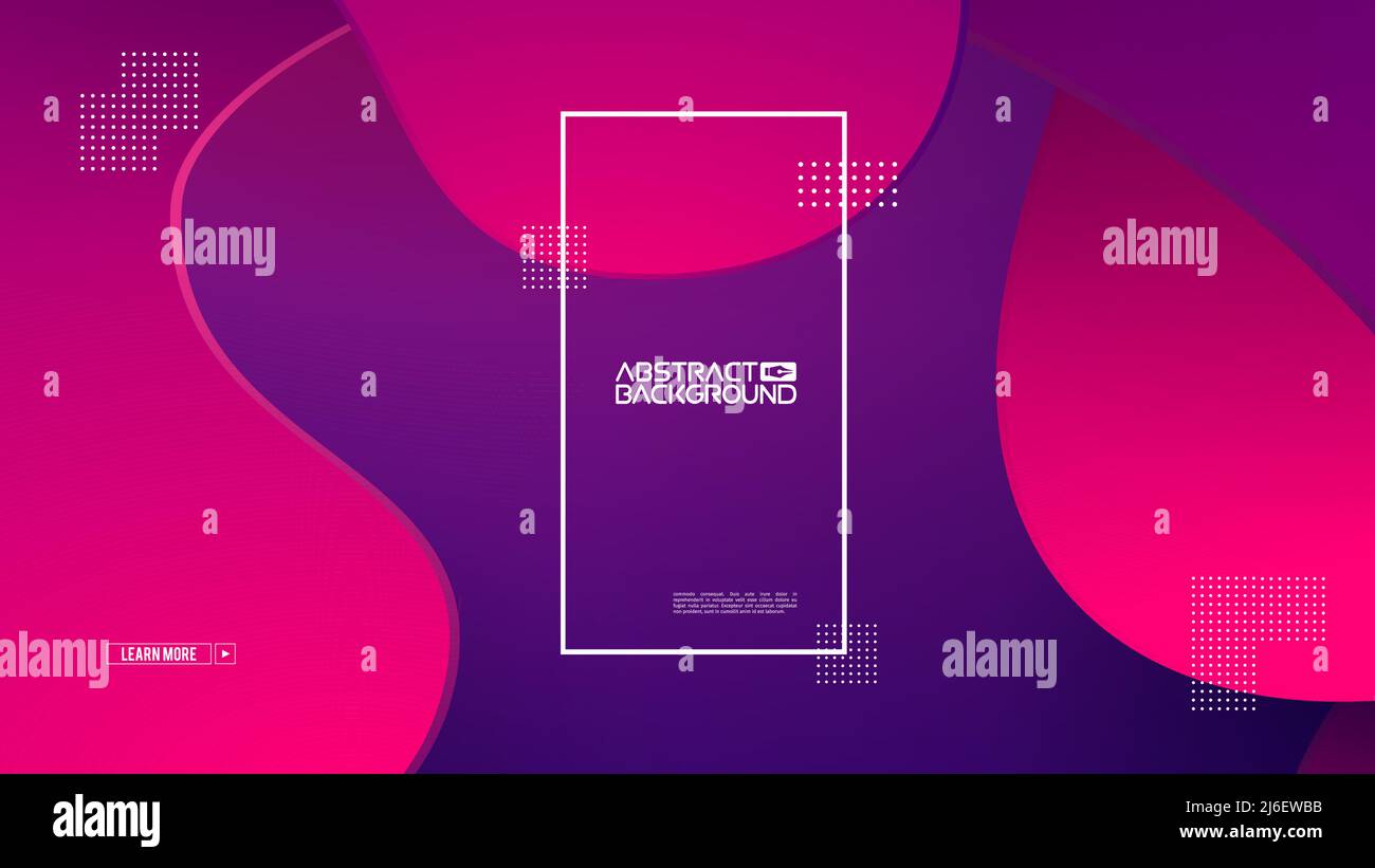 Geometric background flat layout template on purple gradient backdrop ...