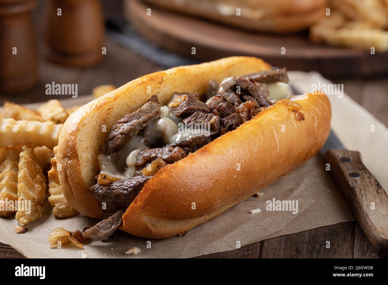 Philly cheese steak hi-res stock photography and images - Alamy