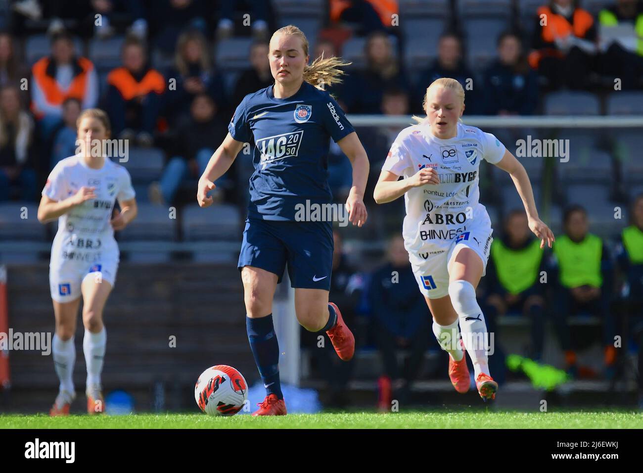 Noor Eckhoff (14 Eskilstuna) and Wilma Finnman (16 Kalmar) during the ...