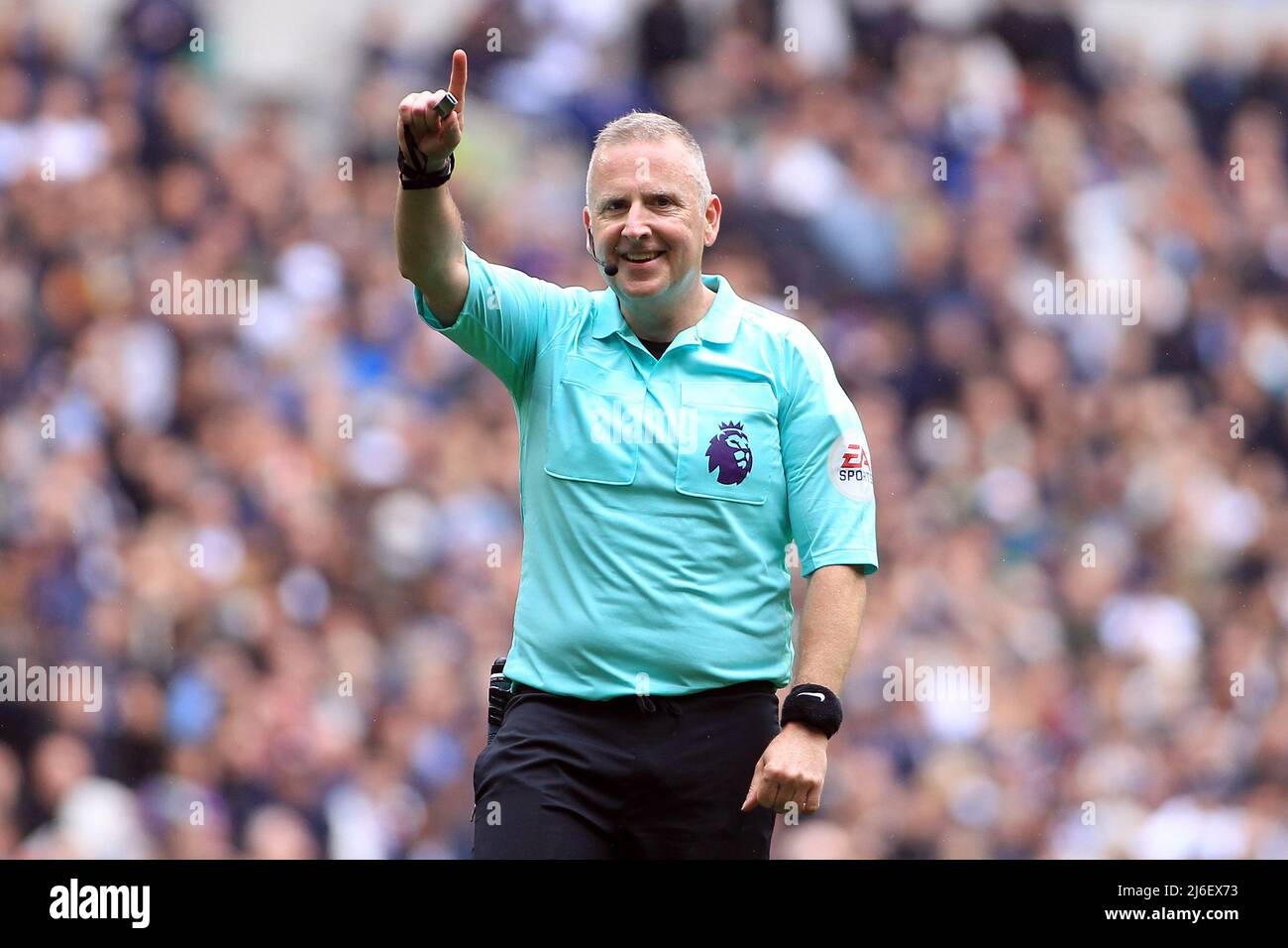 London, UK. 1st May, 2022. Referee Jonathan Moss in action during the ...