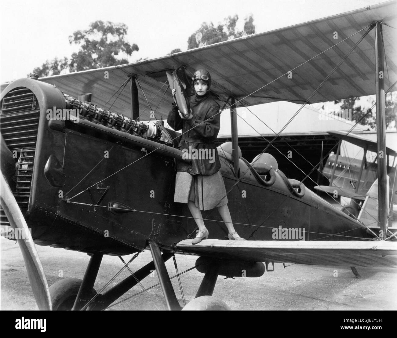 Silent Movie Actress HAZEL KEENER at Military Airfield in California ...